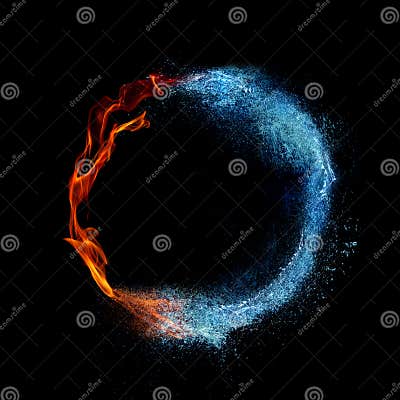 Fire and Water stock photo. Image of energy, fire, abstract - 56716422