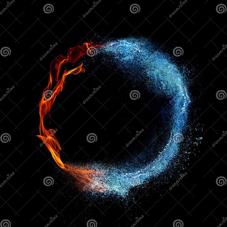 Fire and Water stock photo. Image of energy, fire, abstract - 56716422