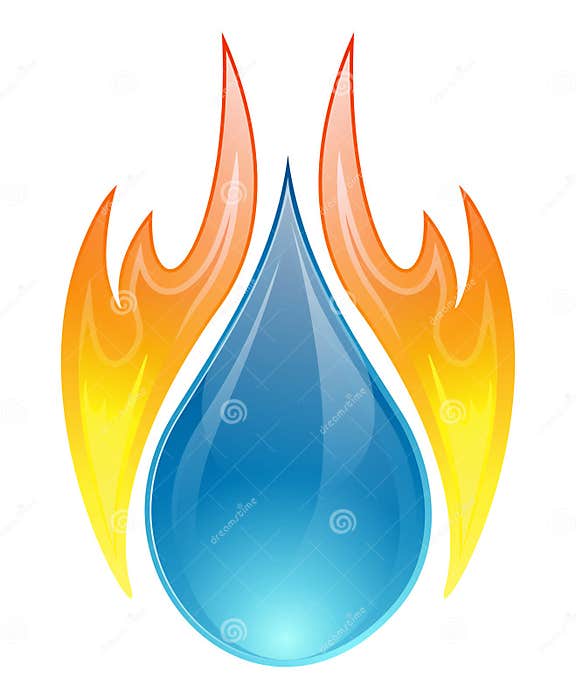 Fire and Water Concept - Vector Stock Vector - Illustration of flowing ...