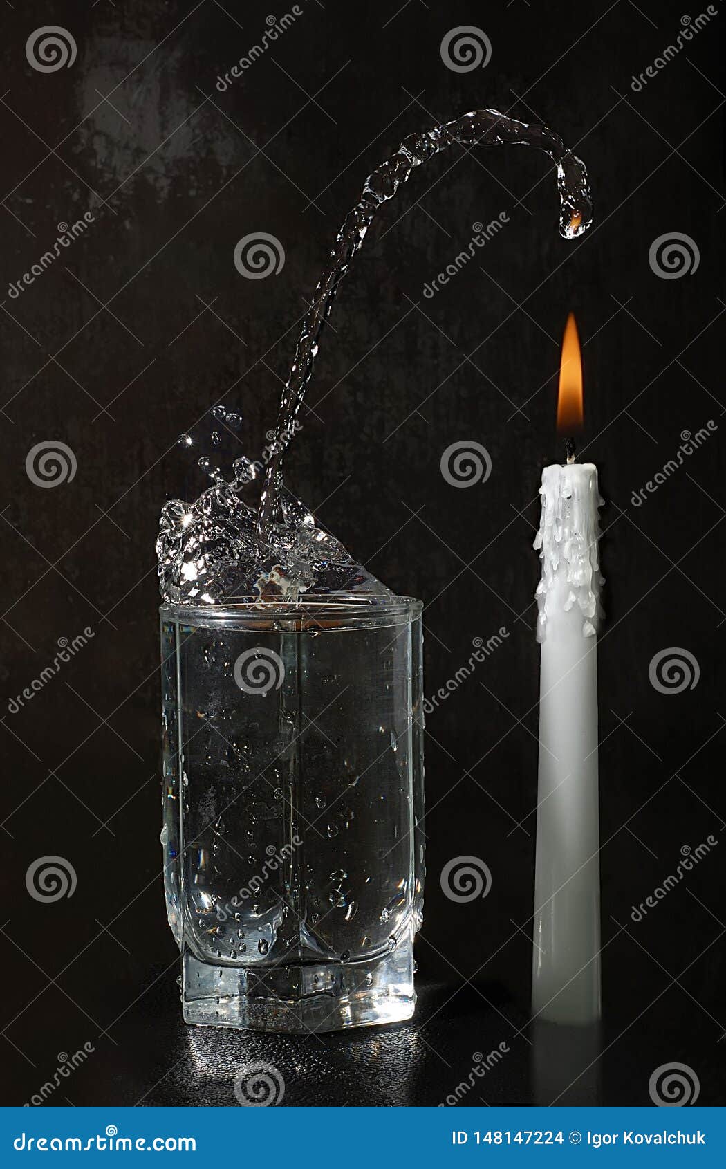 Fire and water stock photo. Image of cold, elements - 148147224