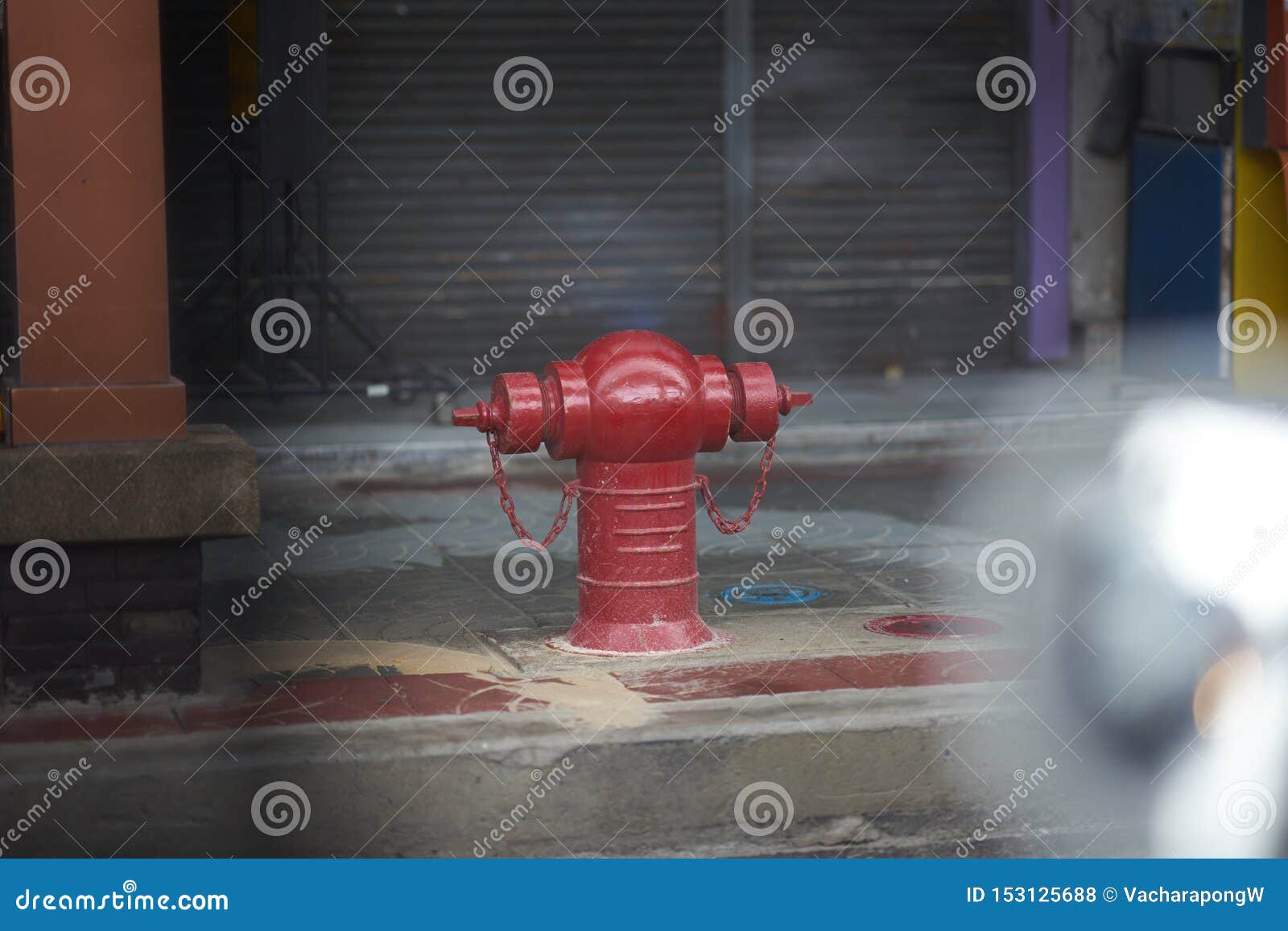 Fire Water Hydrant on Side of Road Stock Photo - Image of faucet, pipe ...