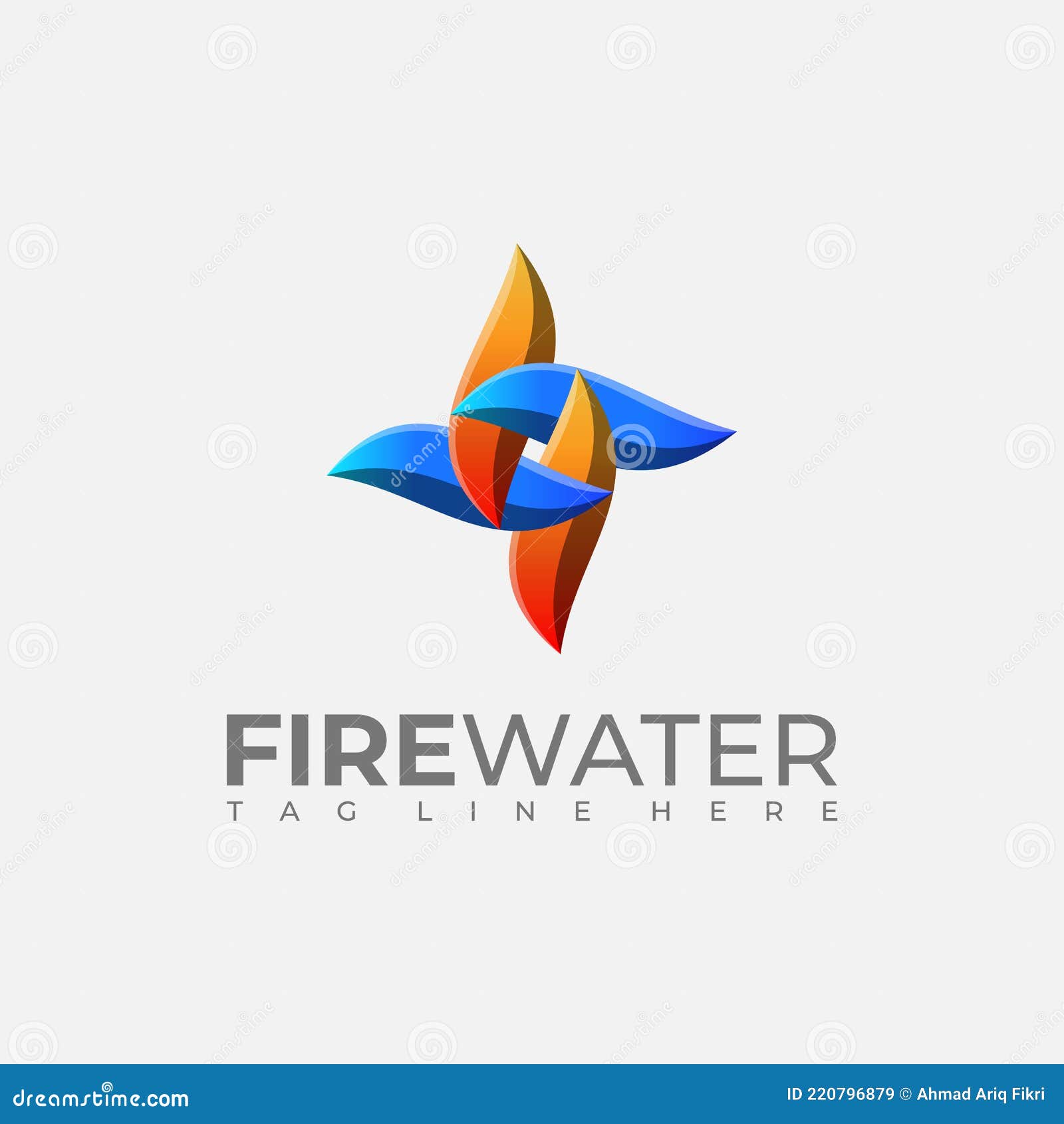 Fire water logo design stock illustration. Illustration of fuel - 220796879