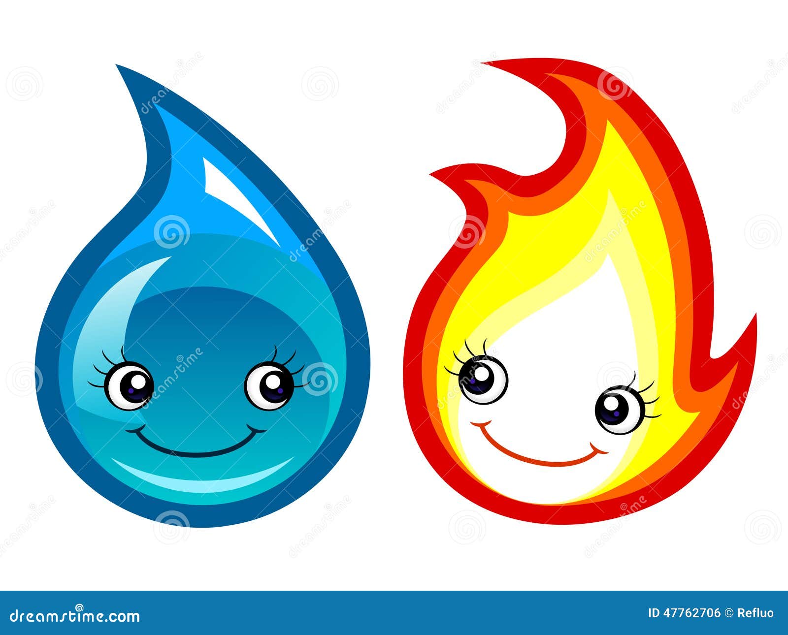 Fire and water stock vector. Illustration of elements - 47762706