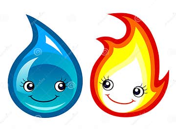 Fire and water stock vector. Illustration of elements - 47762706