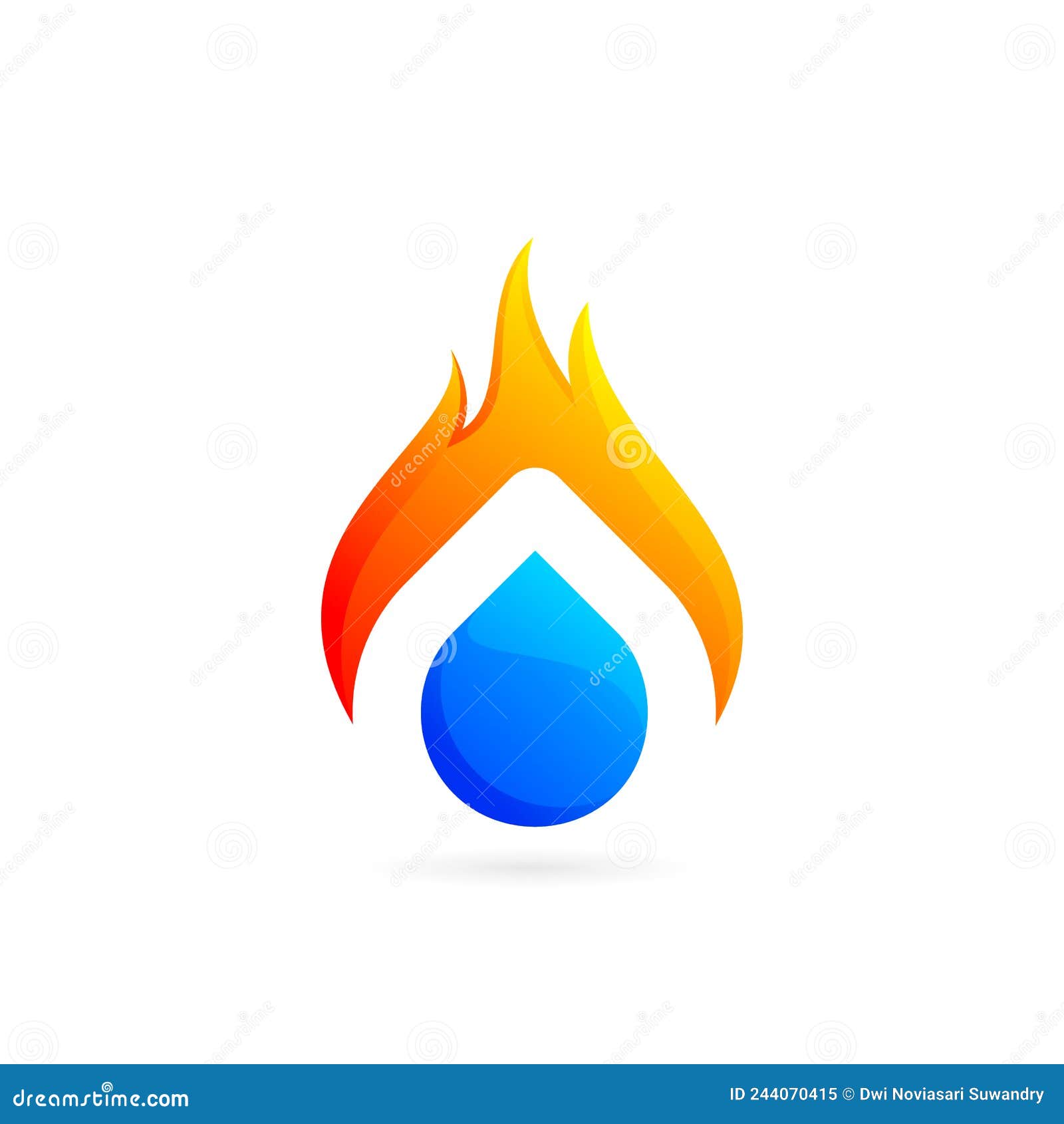 Fire and Water Vector Logo Images Stock Vector - Illustration of ...