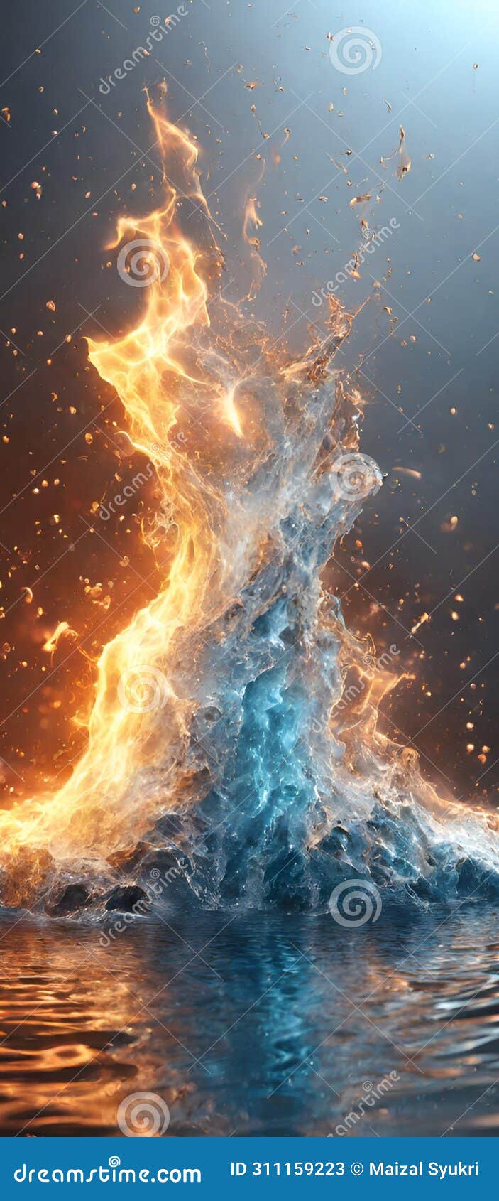 When Fire and Water Work Together To Become a Powerful Storm Stock ...