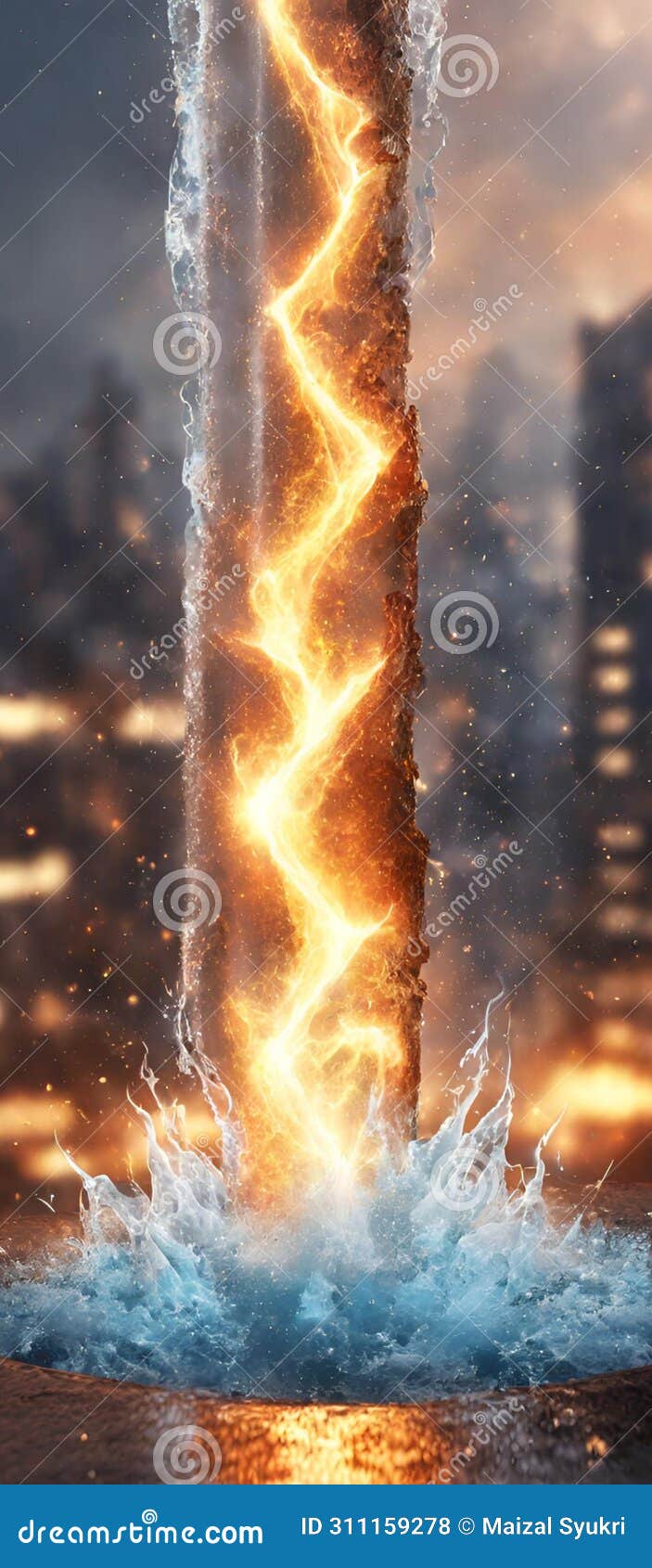 When Fire and Water Work Together To Become a Powerful Storm Stock ...