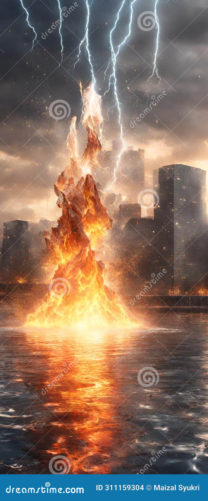 When Fire and Water Work Together To Become a Powerful Storm Stock ...