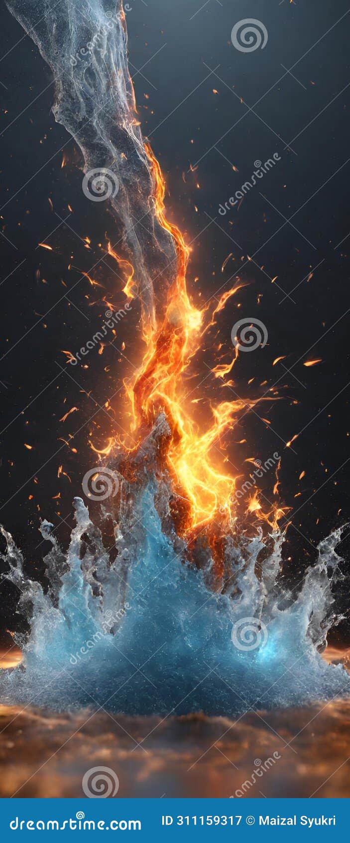 When Fire and Water Work Together To Become a Powerful Storm Stock ...