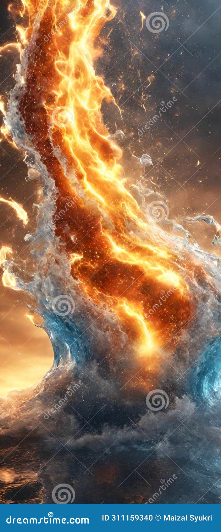 When Fire and Water Work Together To Become a Powerful Storm Stock ...