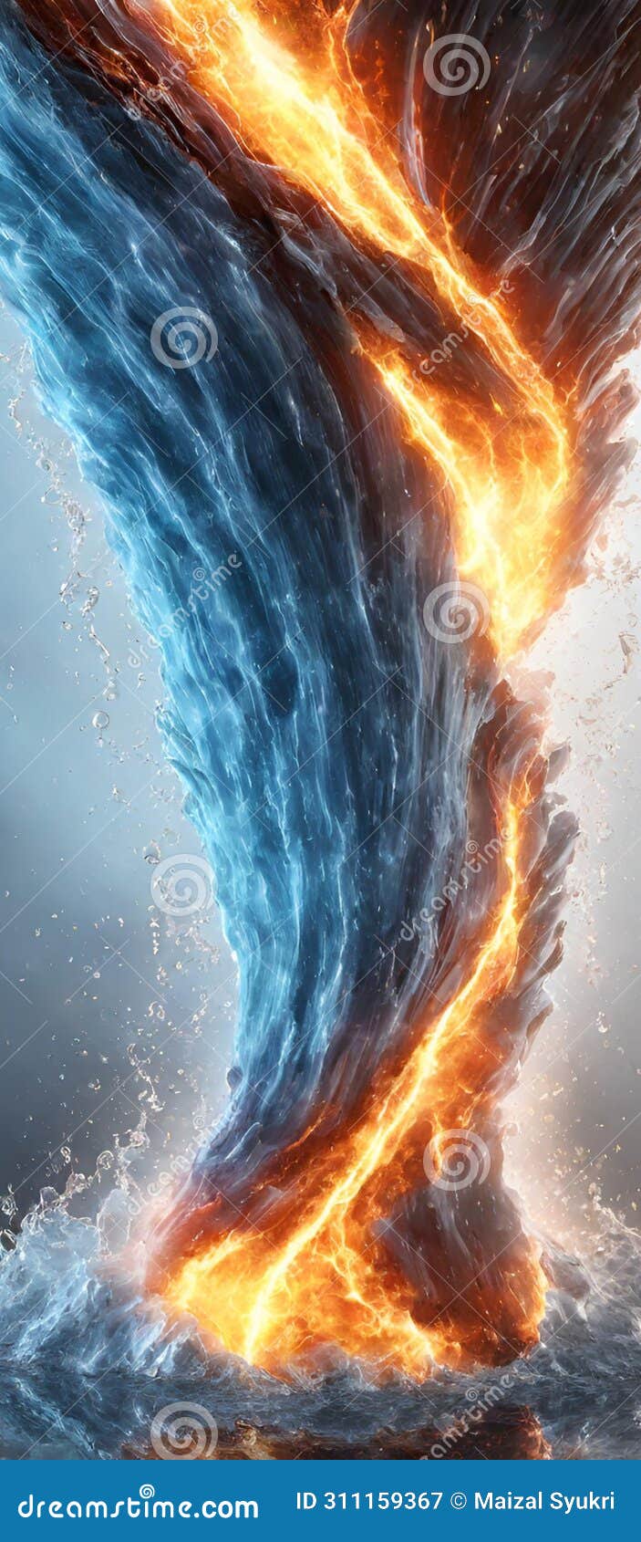 When Fire and Water Work Together To Become a Powerful Storm Stock ...