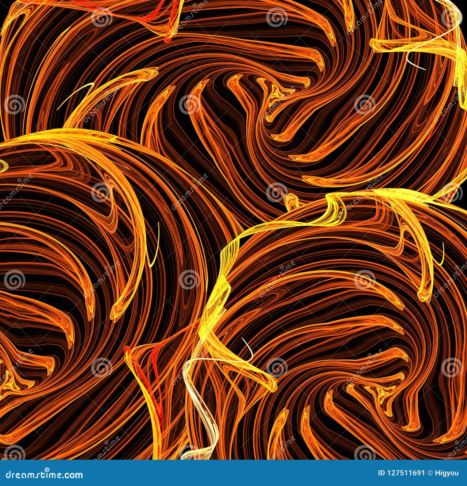 Fire Waves Square Abstract stock illustration. Illustration of physics ...