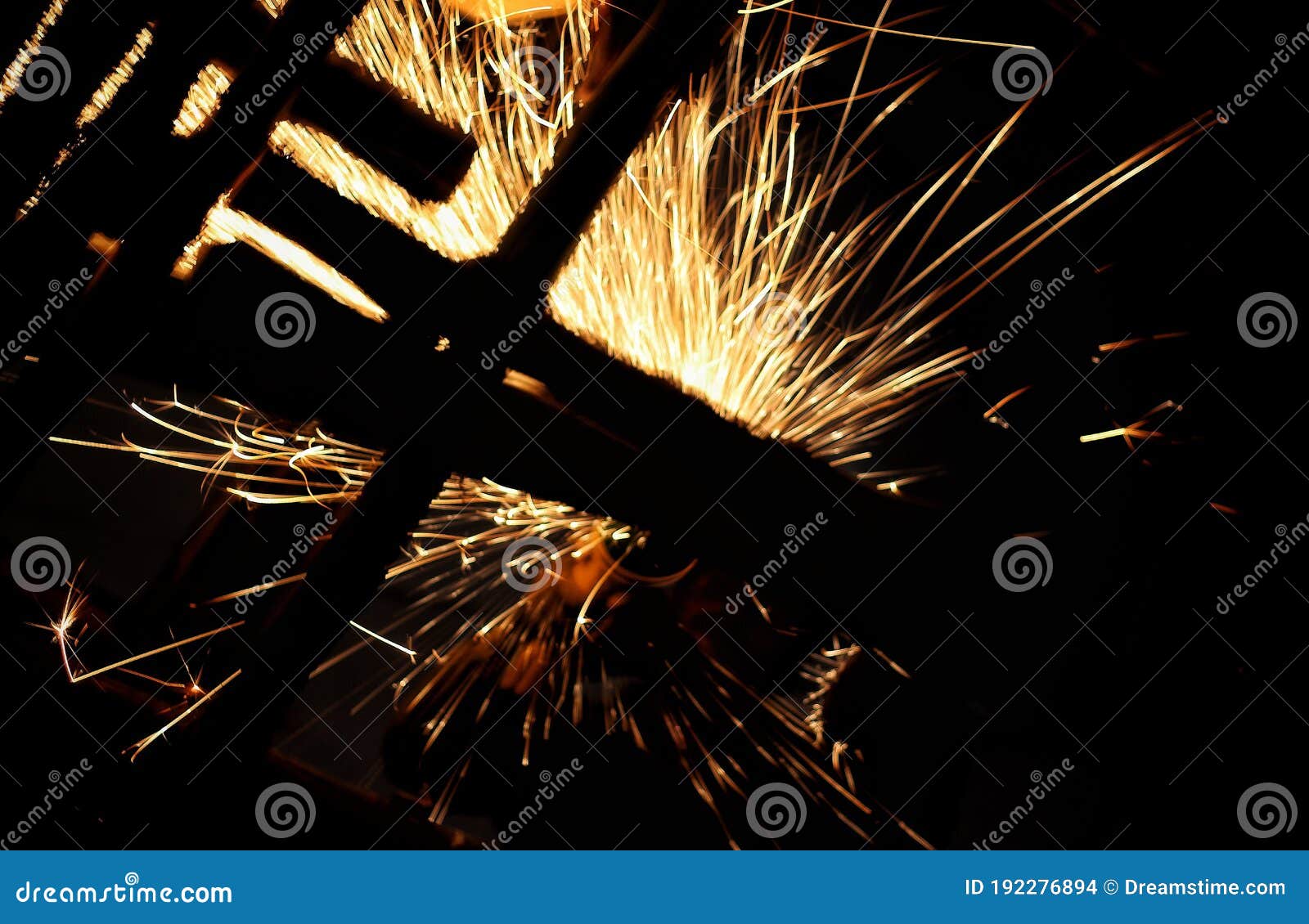 Fire welding spark stock photo. Image of grinding, craft - 192276894