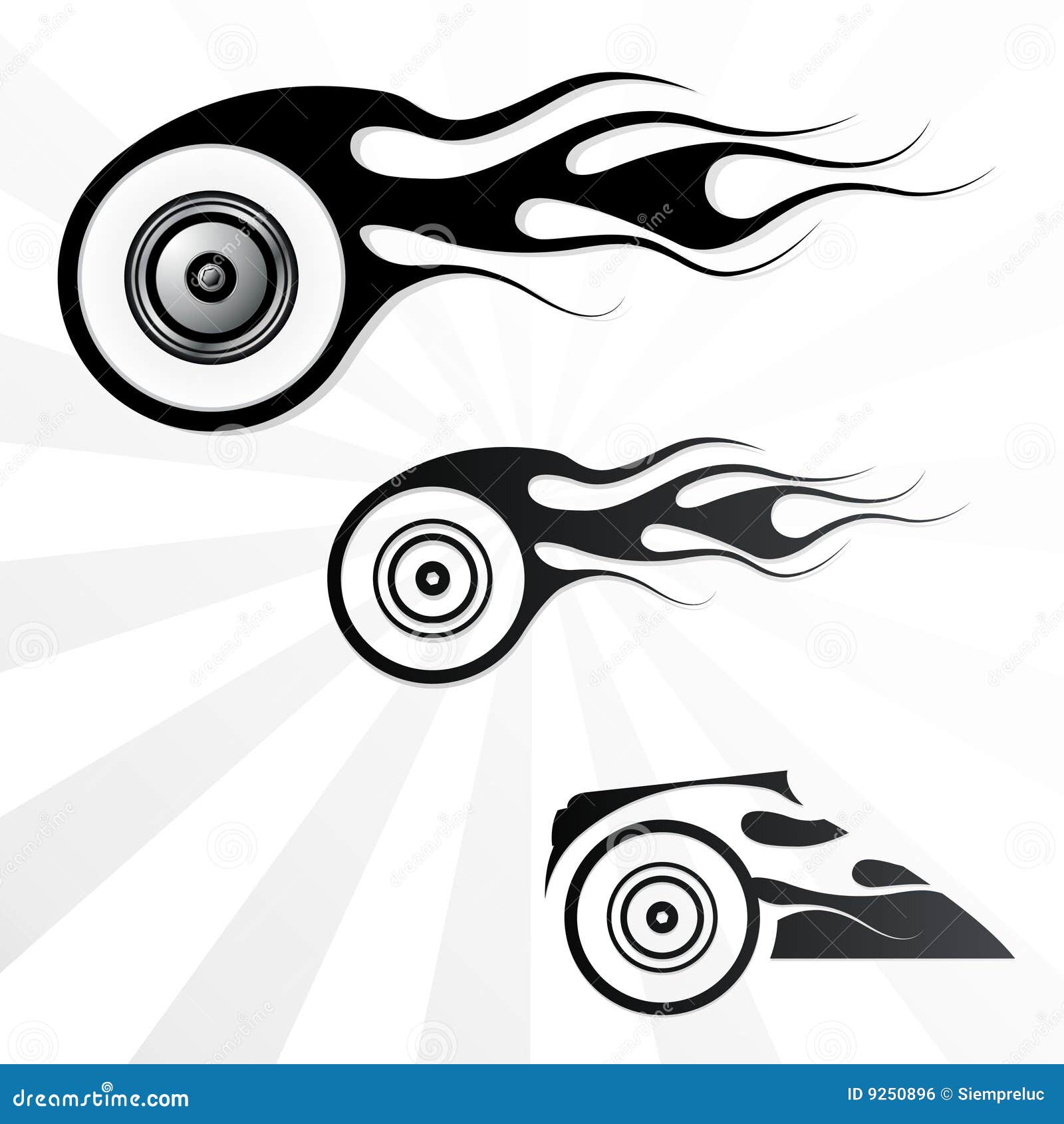 Fire Wheel stock vector. Illustration of flame, burning - 9250896