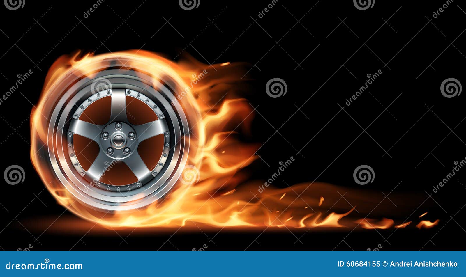 Fire wheel stock vector. Illustration of metal, design - 60684155