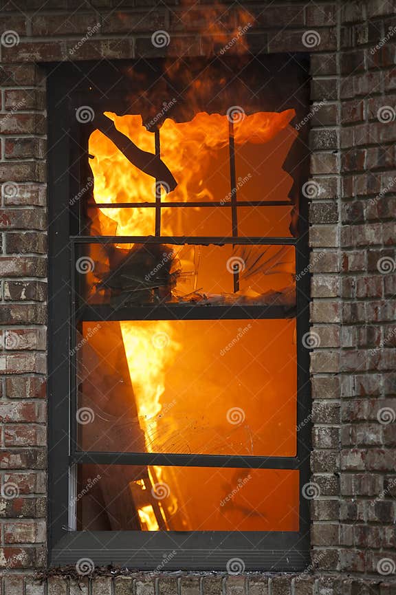 Fire Window stock photo. Image of close, danger, phenomenon - 55810126