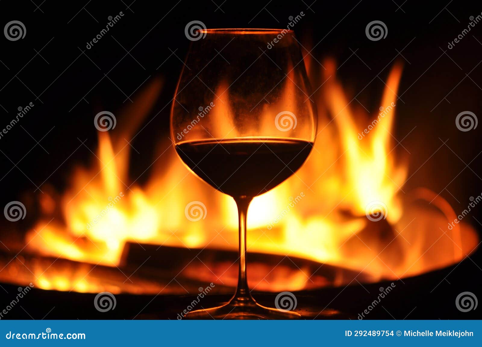 Fire and Wine stock photo. Image of warm, burning, flame - 292489754