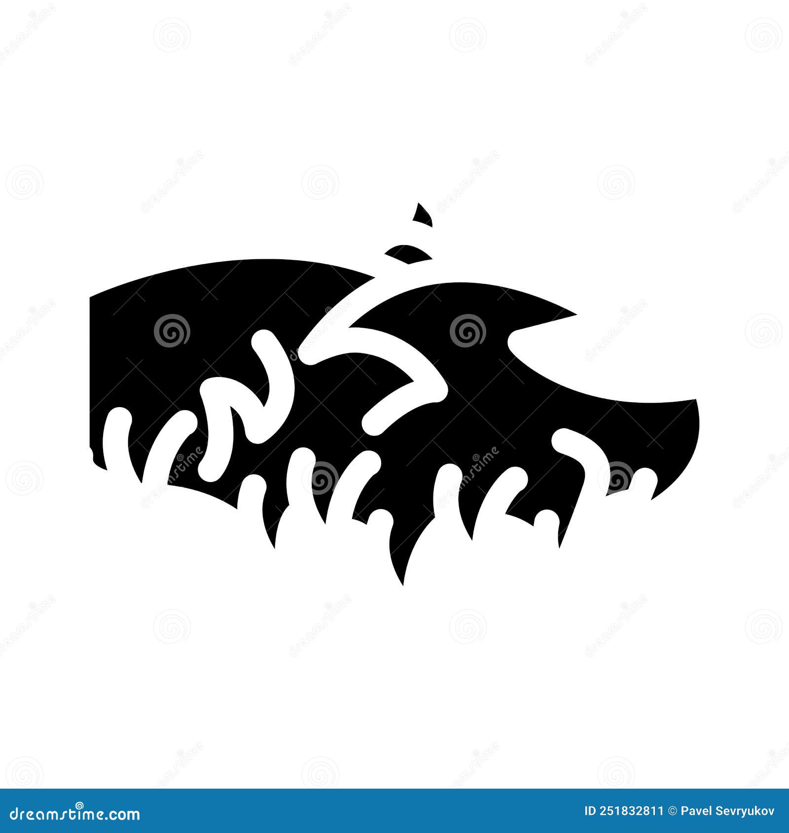 Fire Wing Glyph Icon Vector Illustration Stock Vector - Illustration of ...