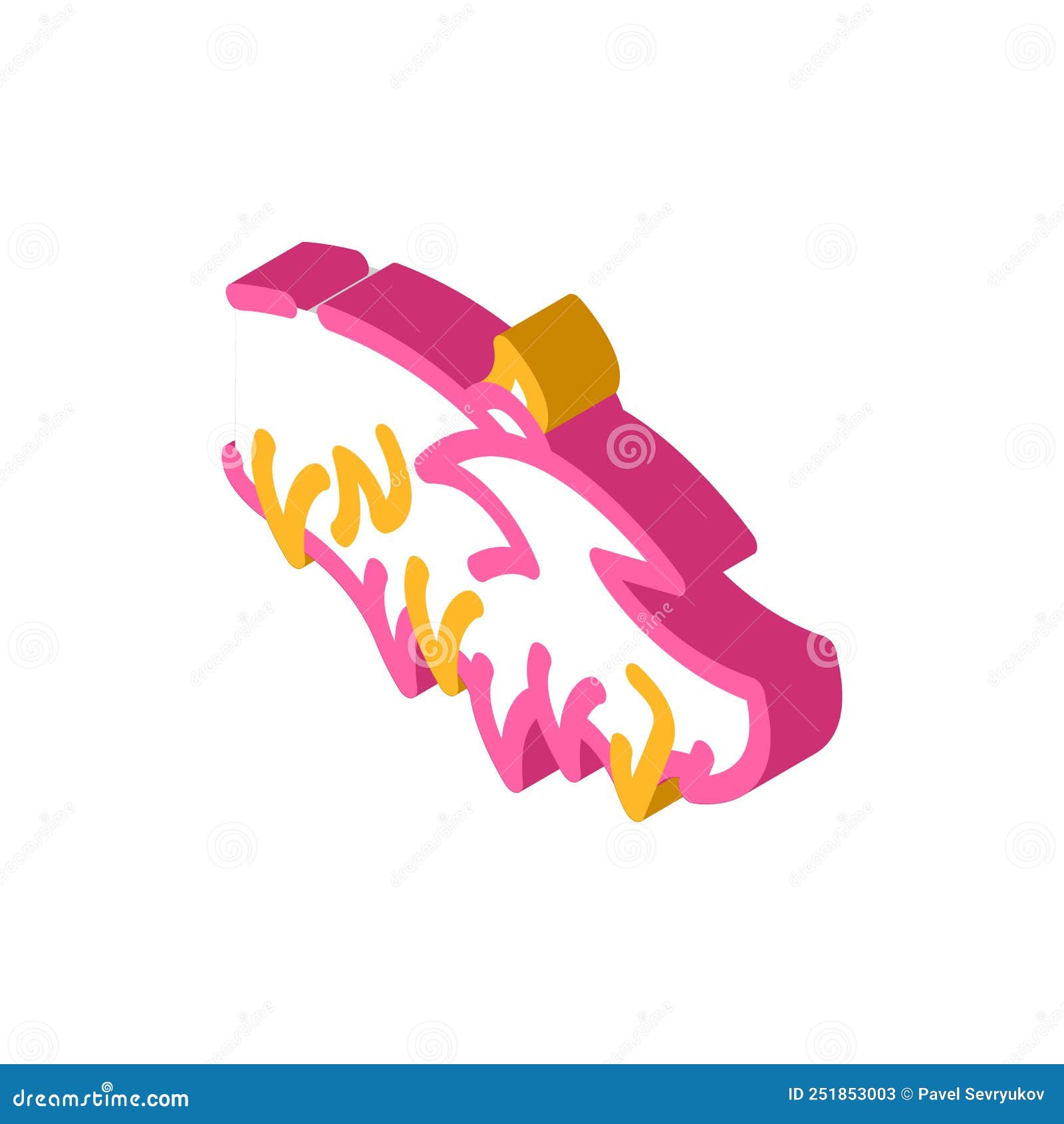 Fire Wing Isometric Icon Vector Illustration Stock Vector ...