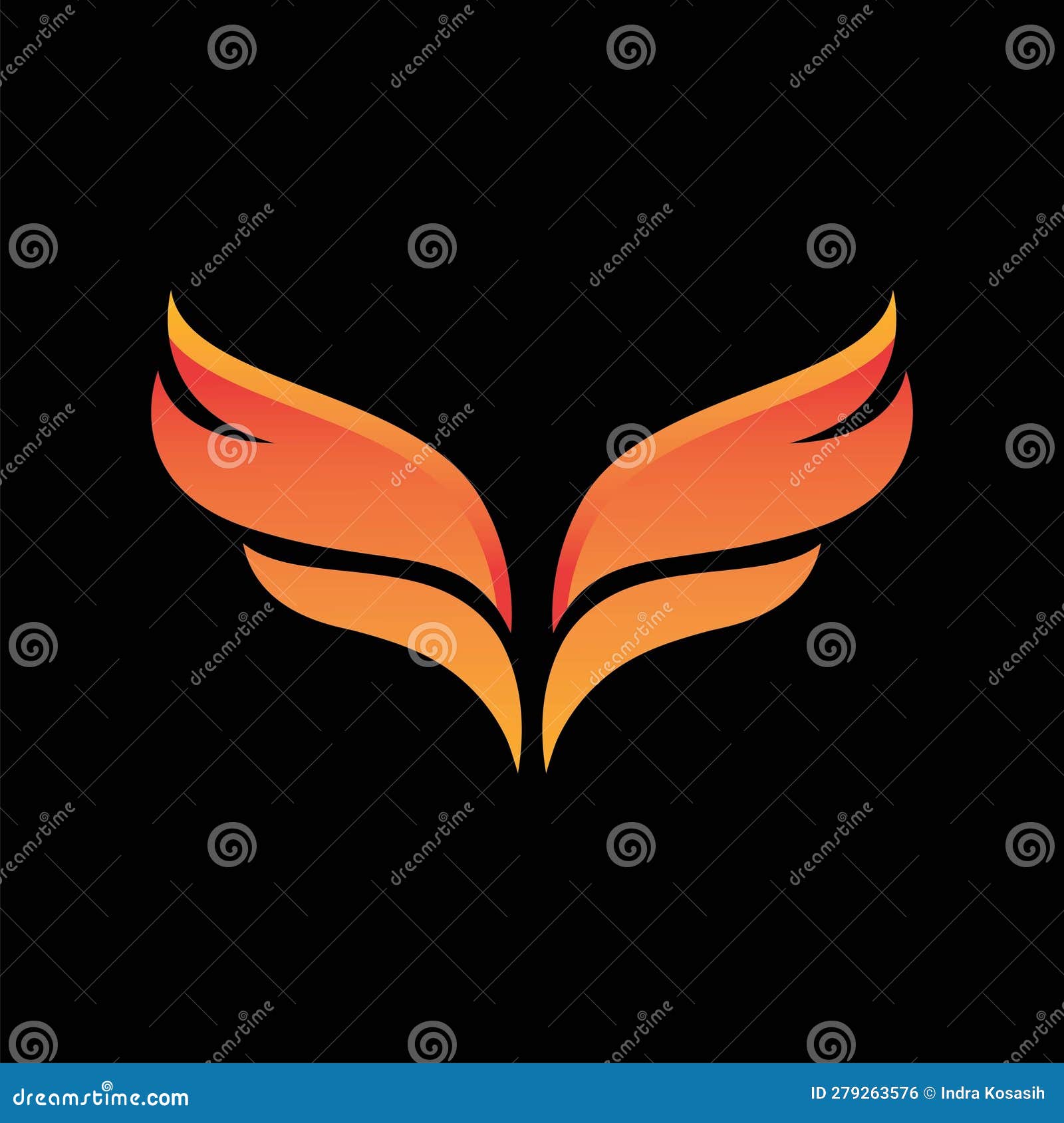 Fire Wing Logo Vector Icon Illustration Stock Vector - Illustration of ...