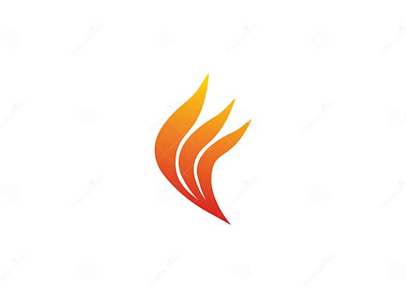 Fire Wings Logo Forming, a Creative Flame Design Vector Stock Vector ...