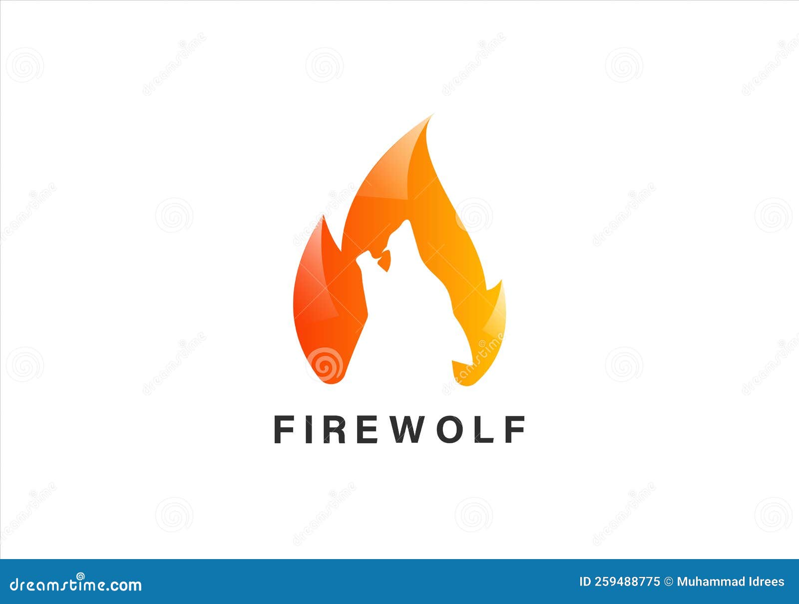 Fire Wolf Mascot Or Logo For Your Design Or Company Vector Illustration | CartoonDealer.com ...