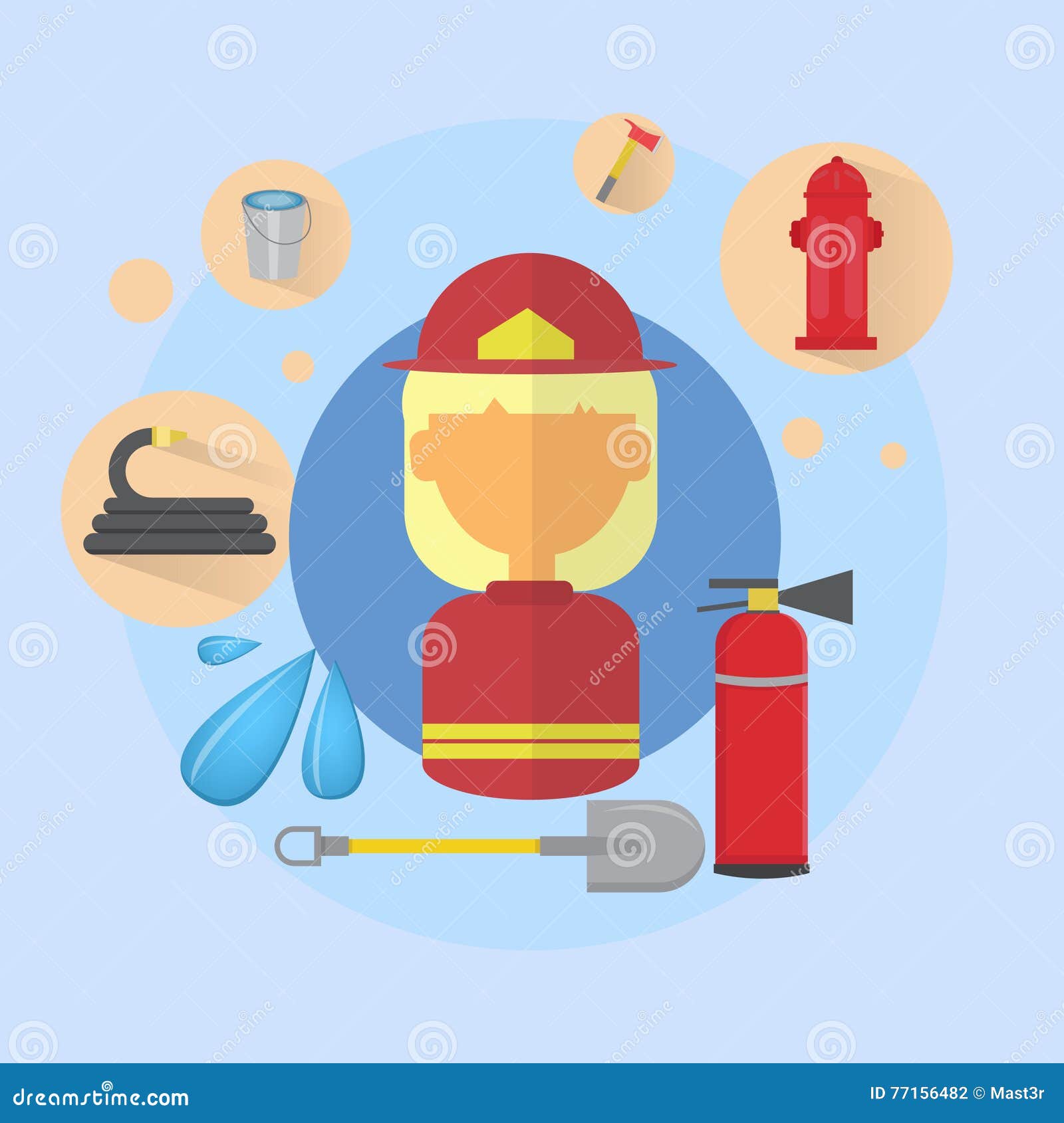 Fire Woman Firefighter Worker Icon Stock Vector - Illustration of logo ...