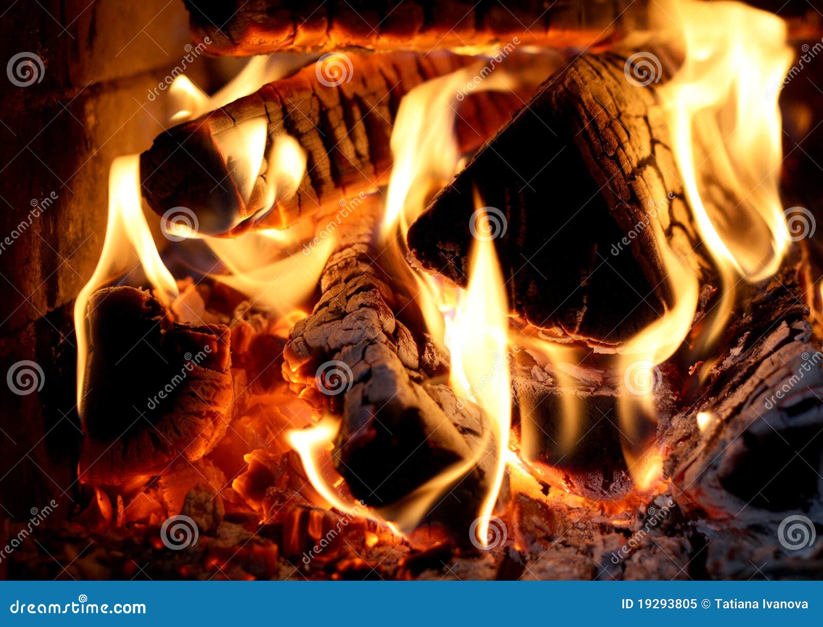 Fire wood stock image. Image of ablaze, flames, fireplace - 19293805