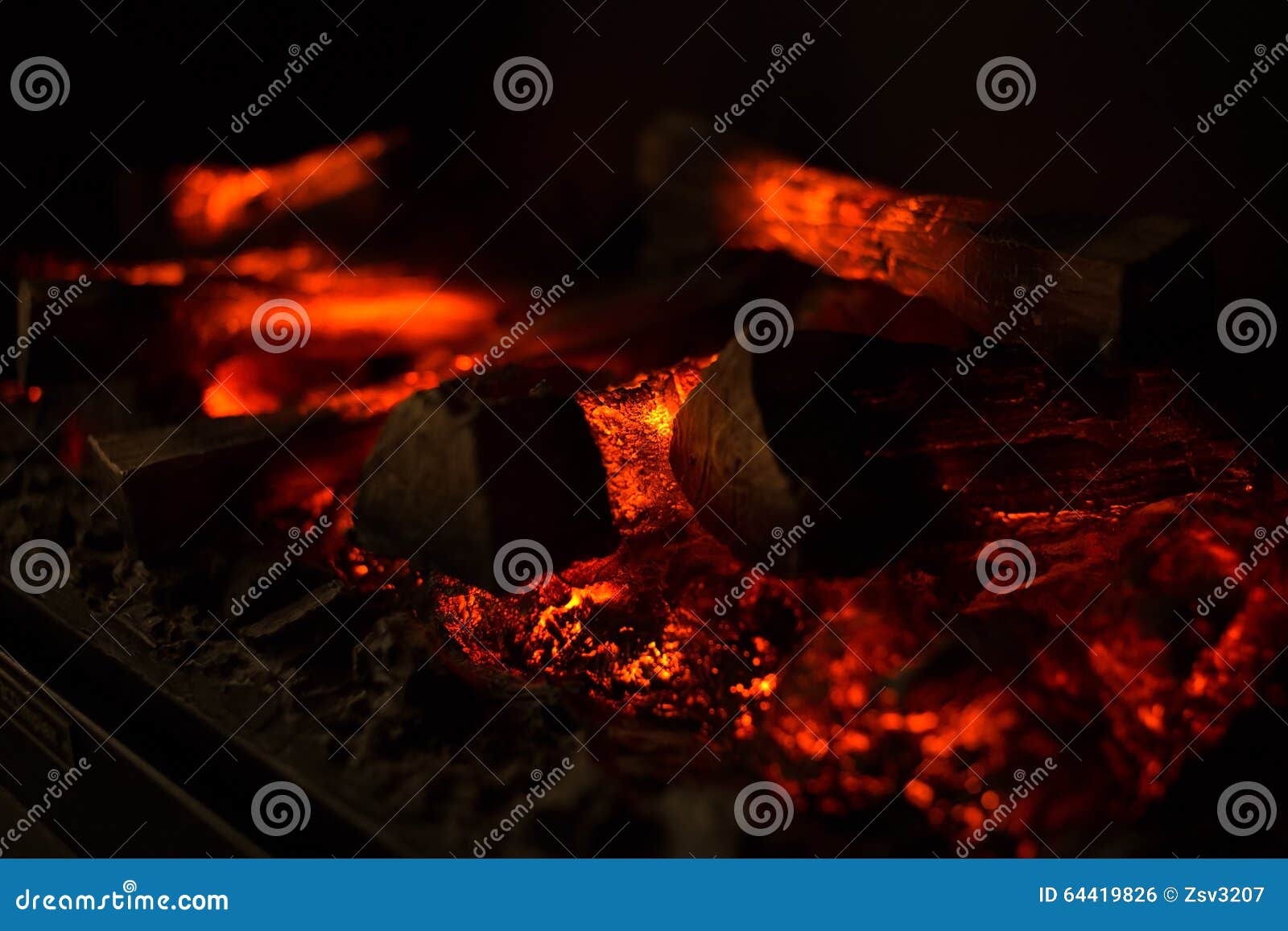 Fire Wood Coal Amber Ash Closeup Stock Photo - Image of coal, flame ...