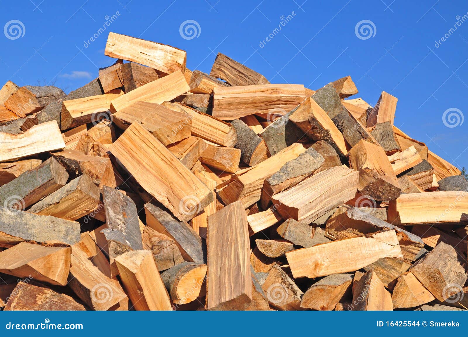 Fire Wood Fallen Down on a Heap. Stock Photo - Image of tree, heating ...