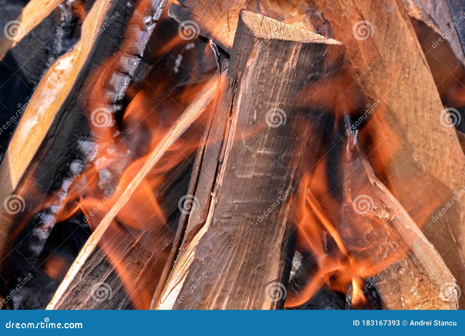 Fire of wood stock image. Image of fiery, burn, ignite - 183167393
