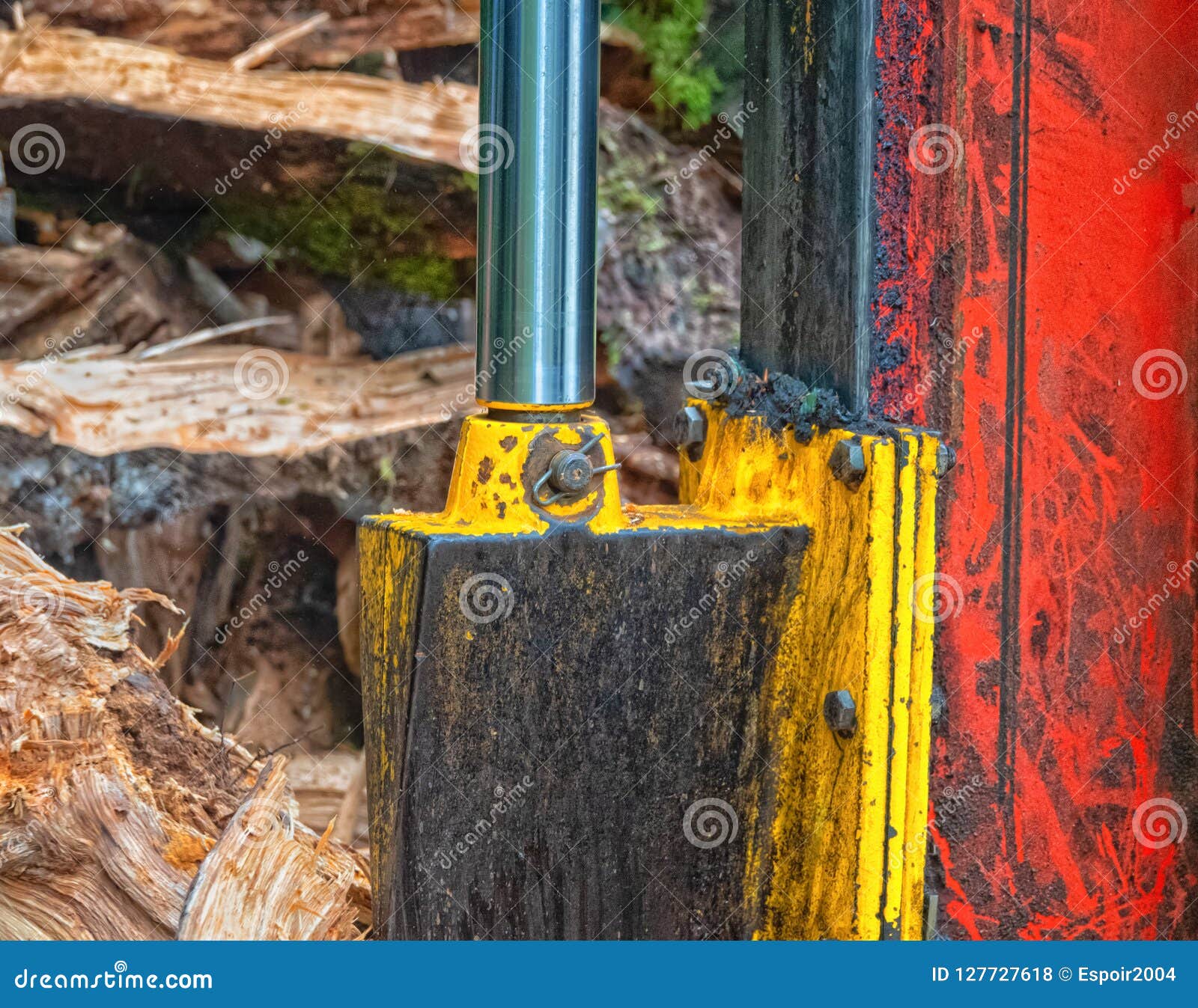 Fire Wood and Log Splitter Hydraulic Machine Stock Photo - Image of ...