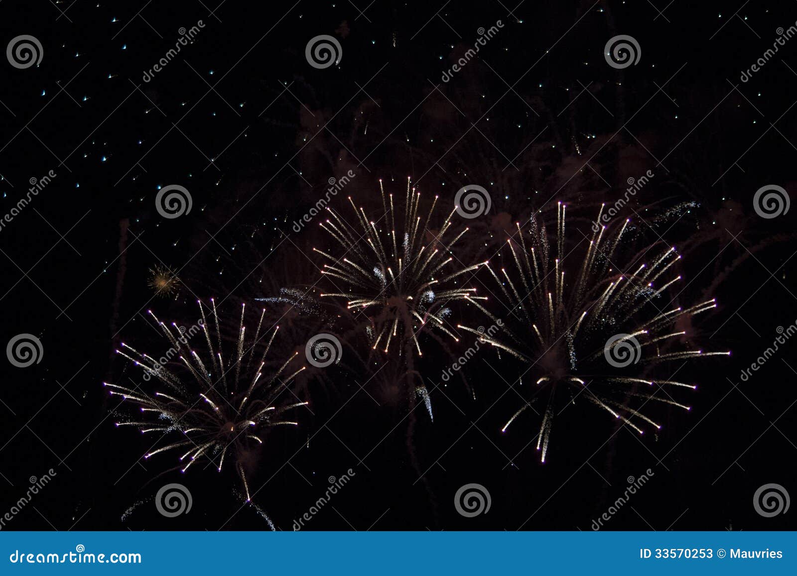 Fire Work Explosion at Night Stock Image - Image of black, july: 33570253