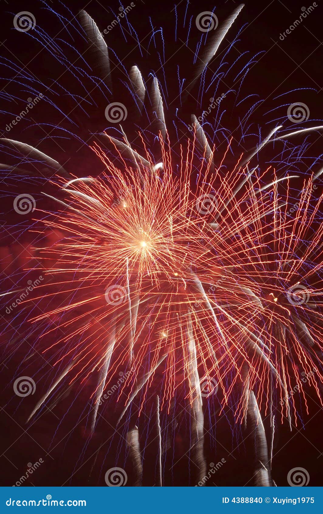 Fire works stock photo. Image of spring, night, guangzhou - 4388840