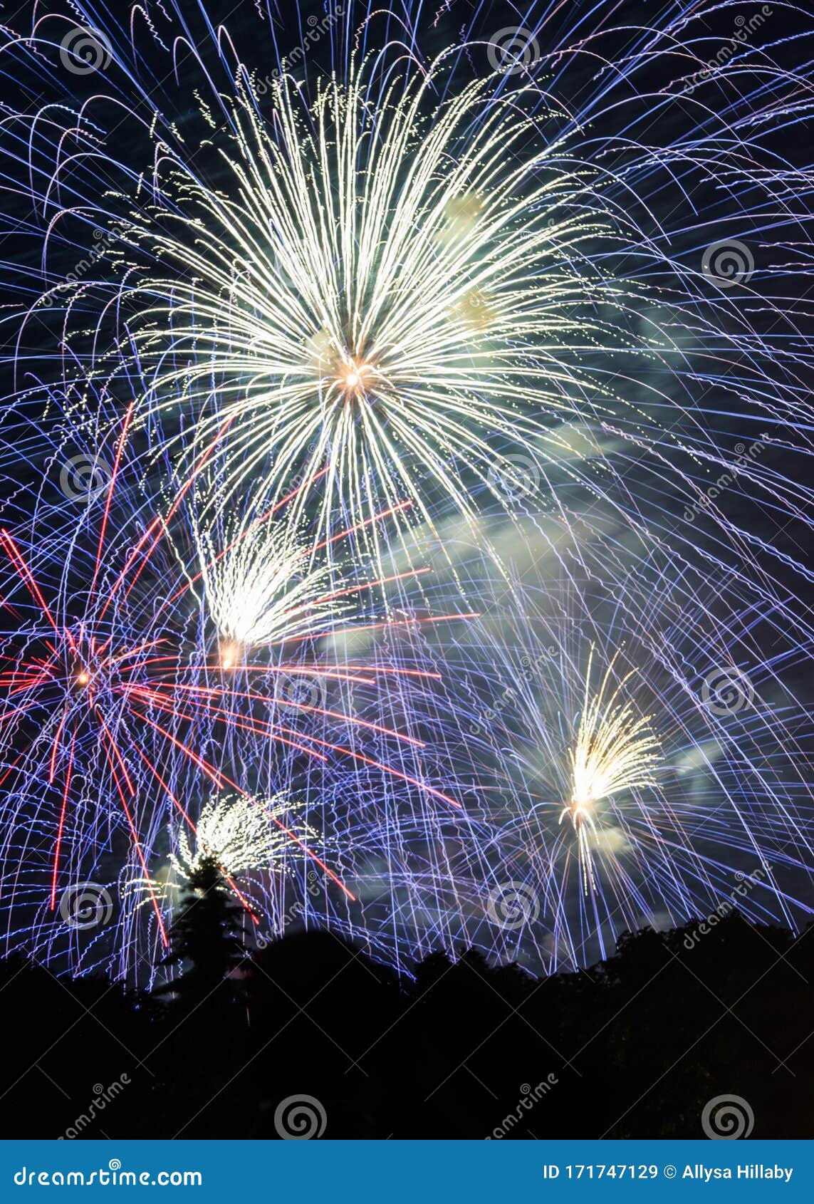 Fire works celebration stock image. Image of pink, night - 171747129