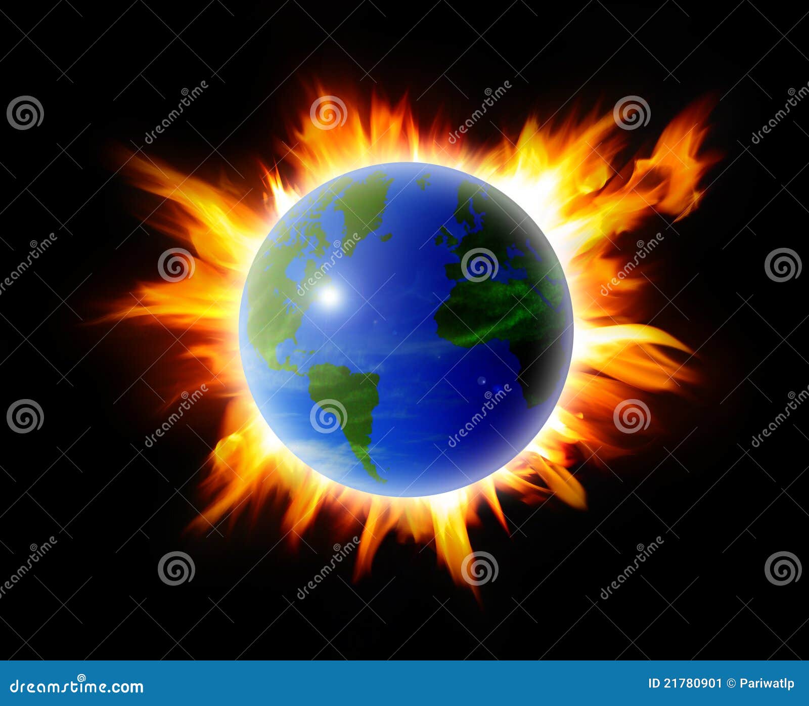 Fire world stock image. Image of background, heat, globe - 21780901