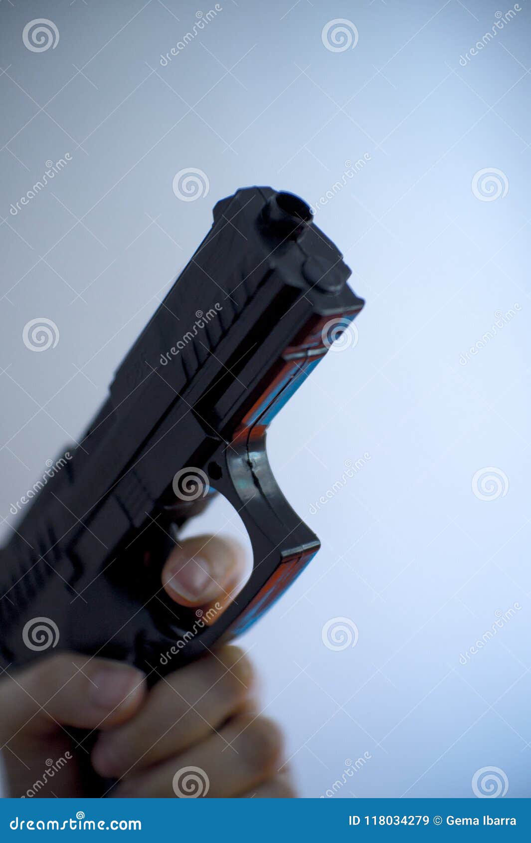 Firearm held by a man stock image. Image of close, weapon - 118034279