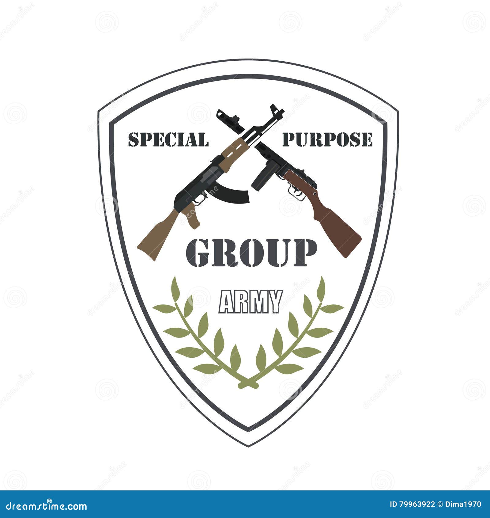Firearm Logo Template. Guns, Rifles Badge Stock Vector - Illustration ...