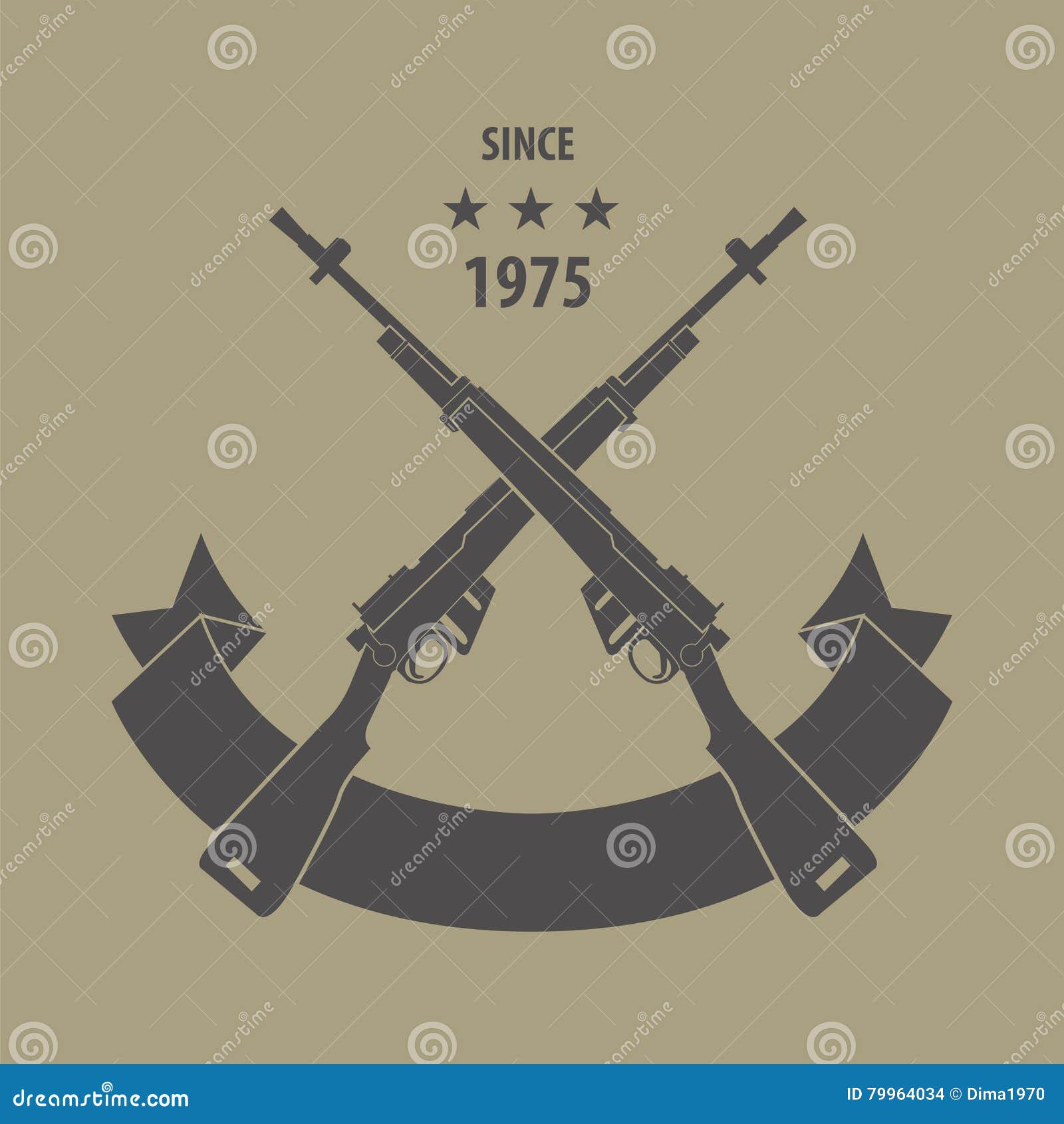 Firearm Logo Template. Guns, Rifles Badge Stock Vector - Illustration ...