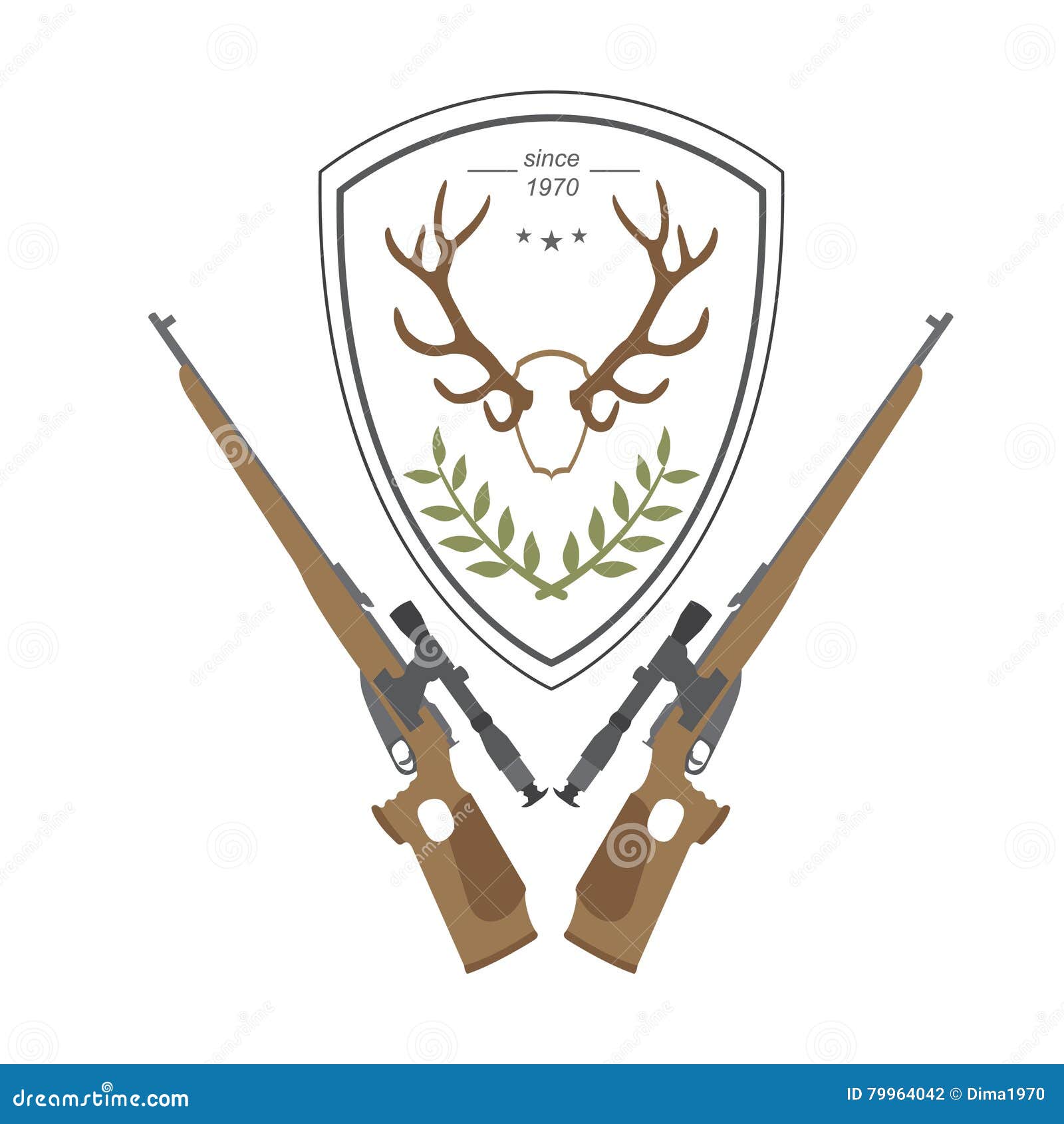 Firearm Logo Template. Guns, Rifles Badge Stock Vector - Illustration ...