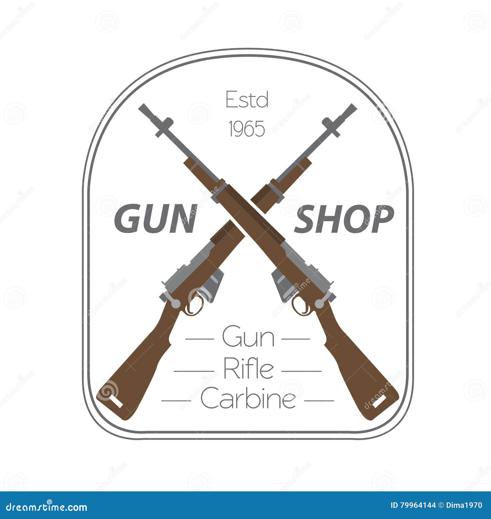 Firearm Logo Template. Guns, Rifles Badge Stock Vector - Illustration ...
