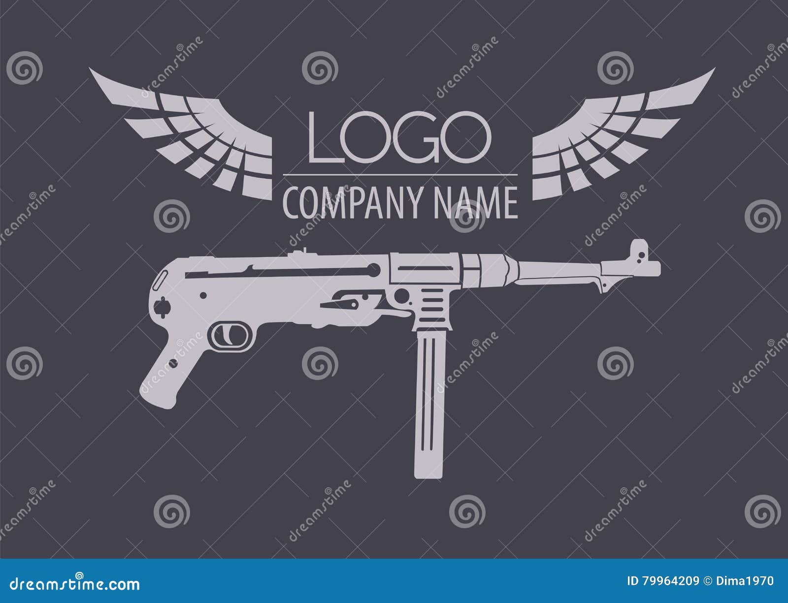 Firearm Logo Template. Guns, Rifles Badge Stock Vector - Illustration ...