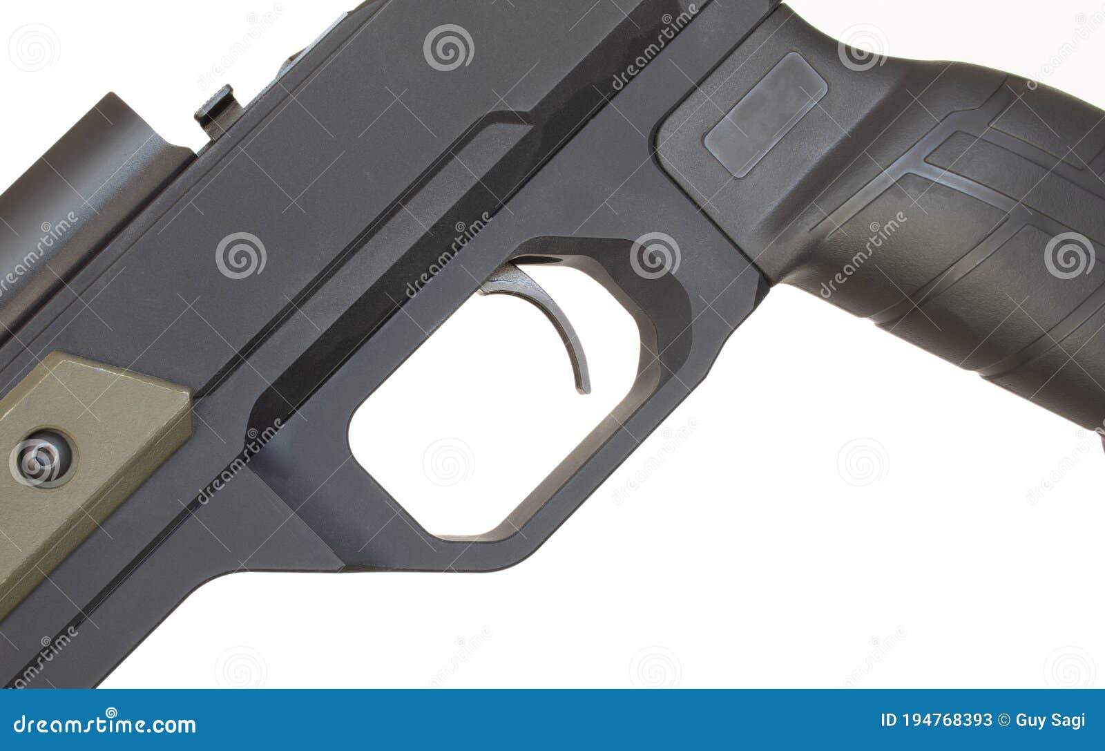 Firearm Trigger Isolated on a White Background Stock Image - Image of ...