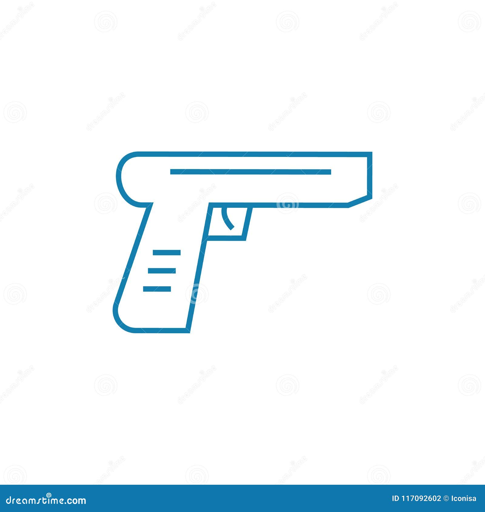 Firearms Linear Icon Concept. Firearms Line Vector Sign, Symbol ...