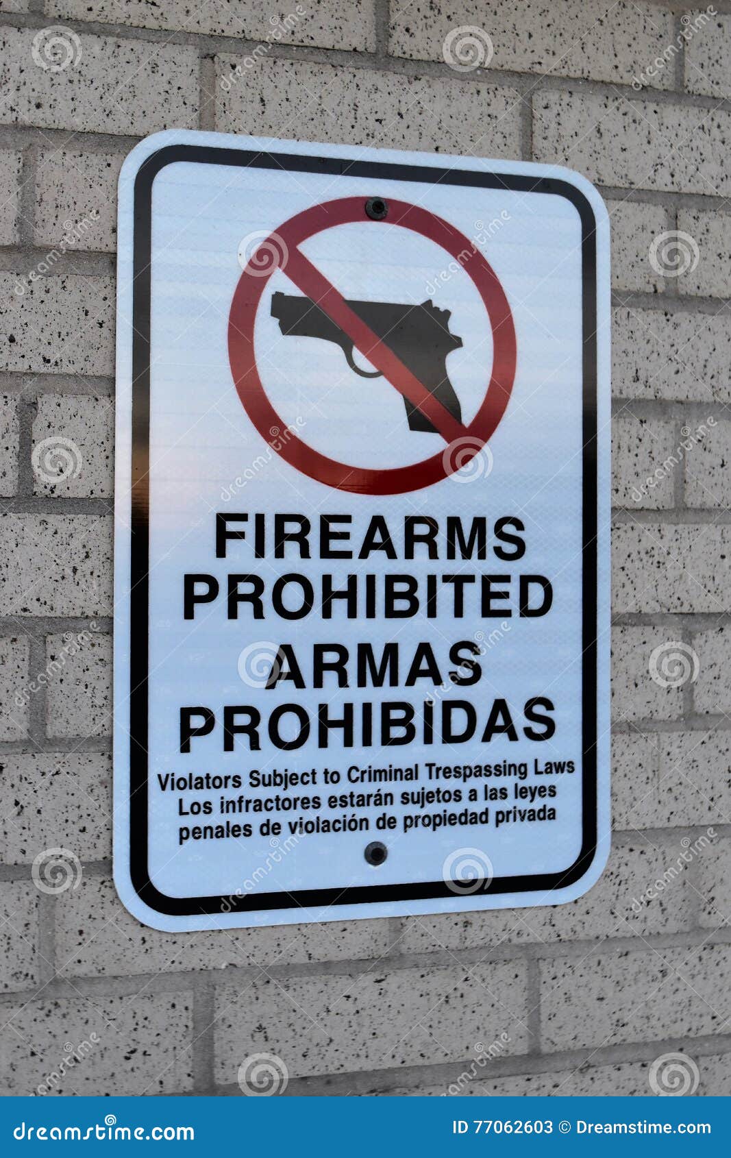 Firearms Prohibited stock image. Image of guns, firearms - 77062603