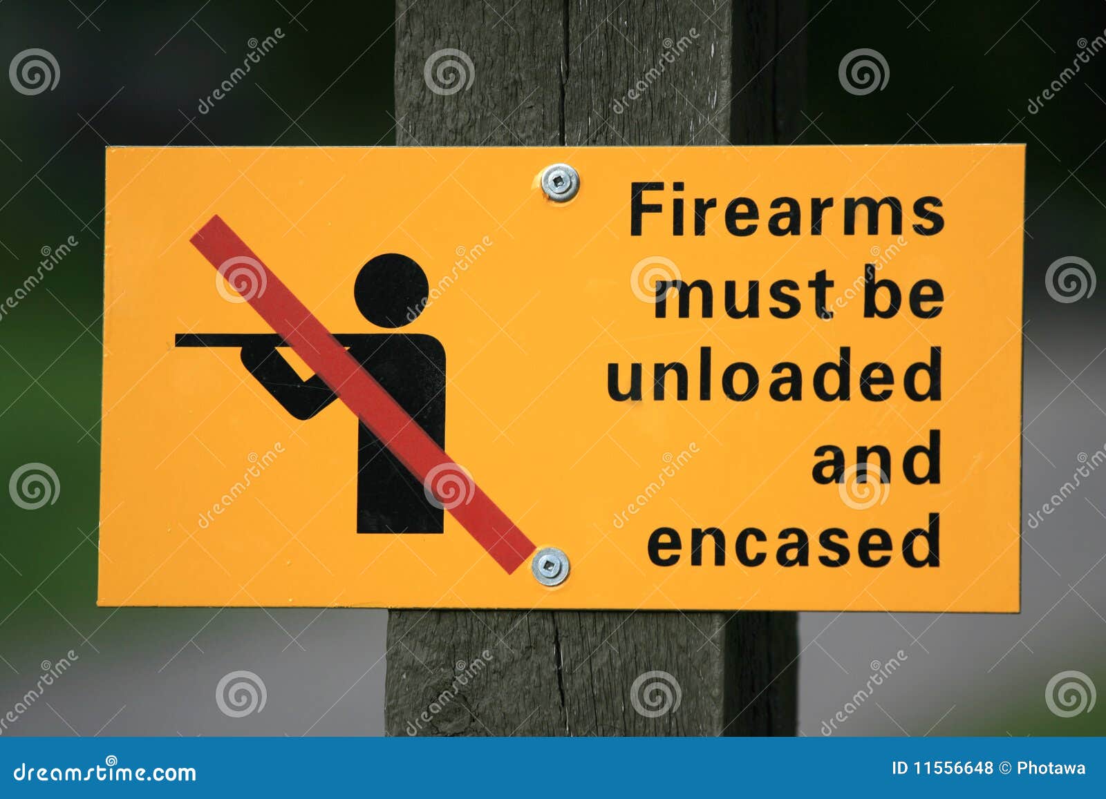 Firearms Sign stock photo. Image of warning, unloaded - 11556648