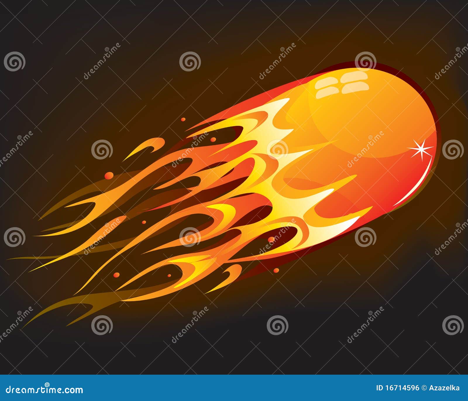 Fireball stock vector. Illustration of orange, inferno - 16714596