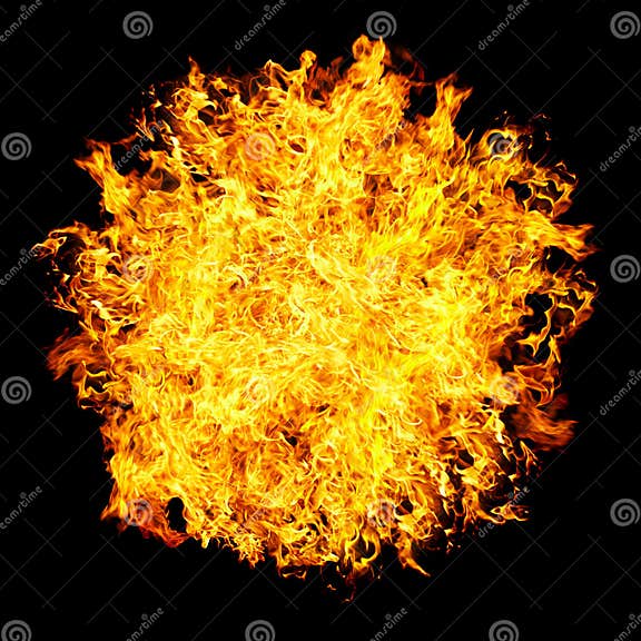 Fireball stock image. Image of luminosity, black, bomb - 6260345
