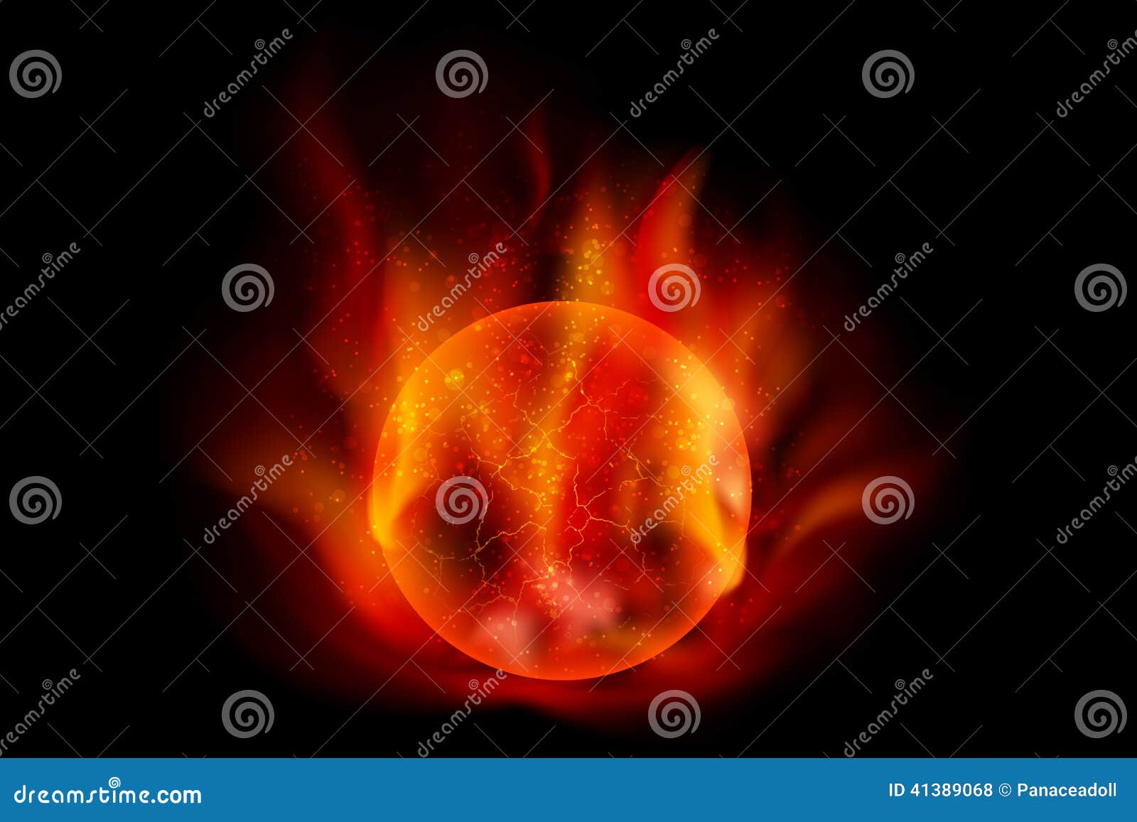 Fireball stock vector. Illustration of flying, cosmos - 41389068