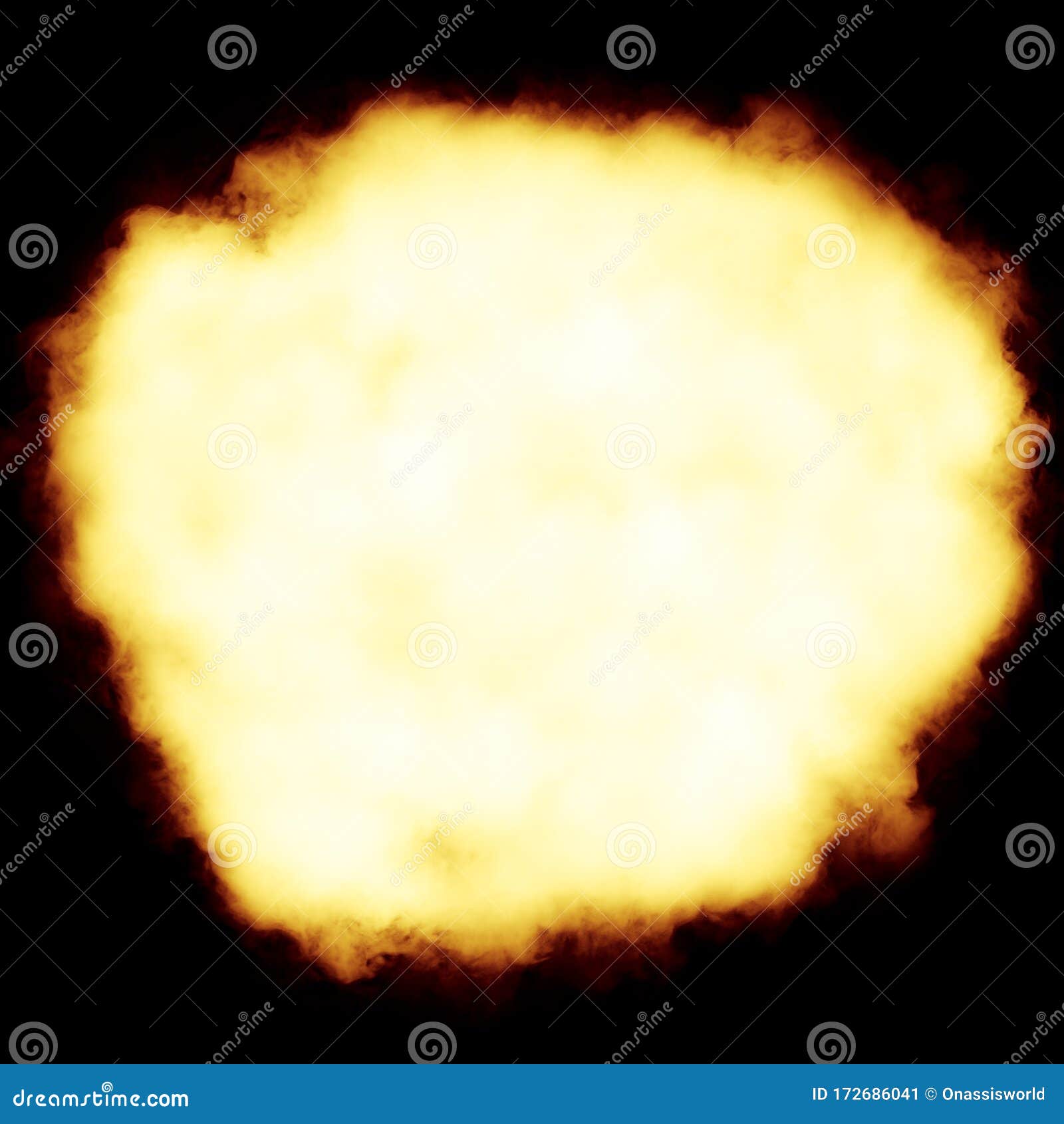 Fireball on Black Canvas Abstract Background Stock Illustration ...